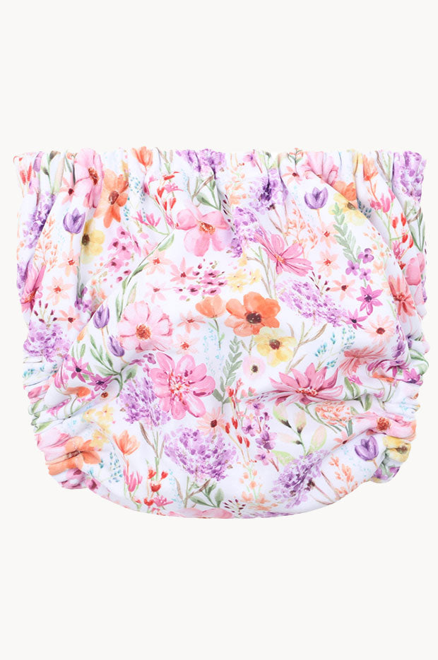 Minihaha - Girls Nadia Aqua Nappy - White/Multi | Swimwear Galore AU