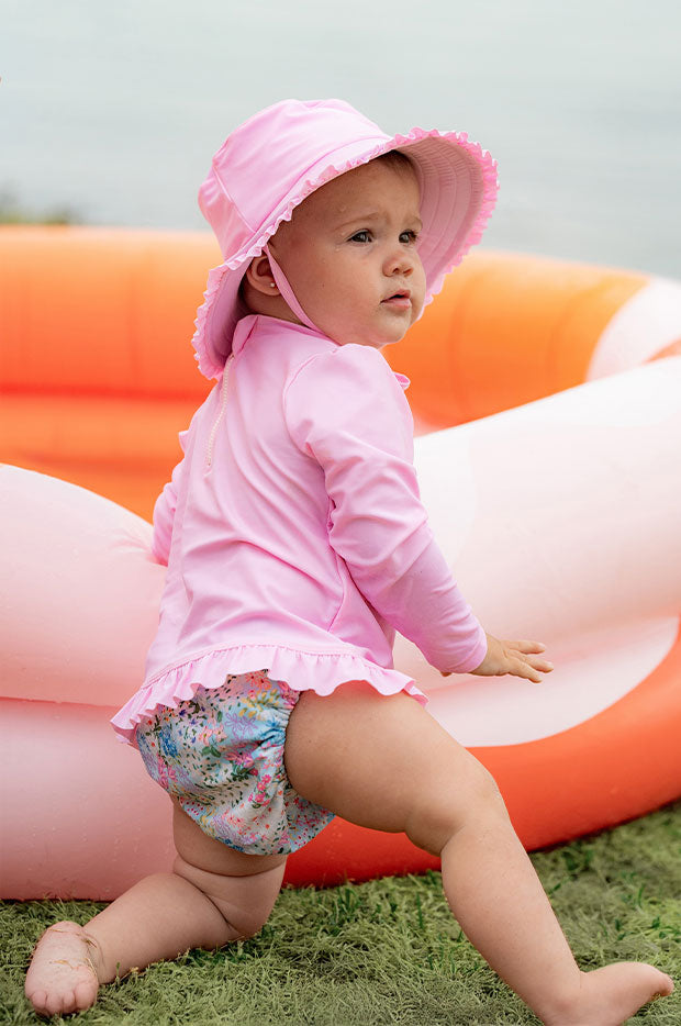 Minihaha - Girls Lula Aqua Nappy - Blue/Multi | Swimwear Galore US