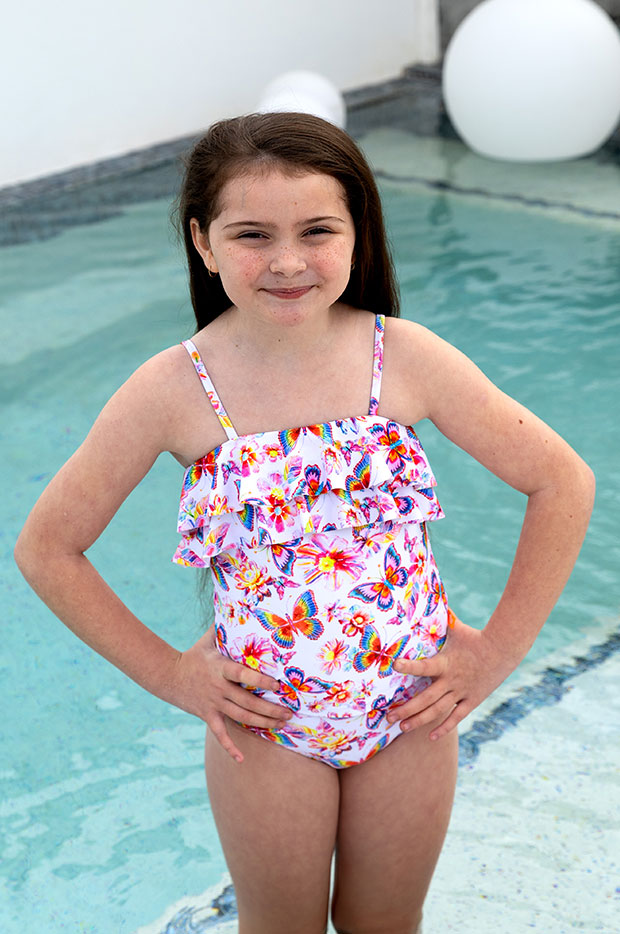 Salty Ink Girls Miss Aloha Tankini Set White Multi Swimwear Galore Us