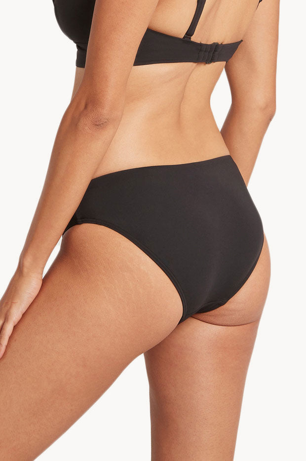 Sea Level - Eco Essentials Regular Bikini Pant - Black | Swimwear Galore US