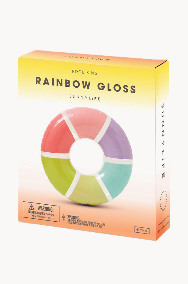 Sunny Life Rainbow Gloss Pool Ring Multi | Swimwear Galore AU
