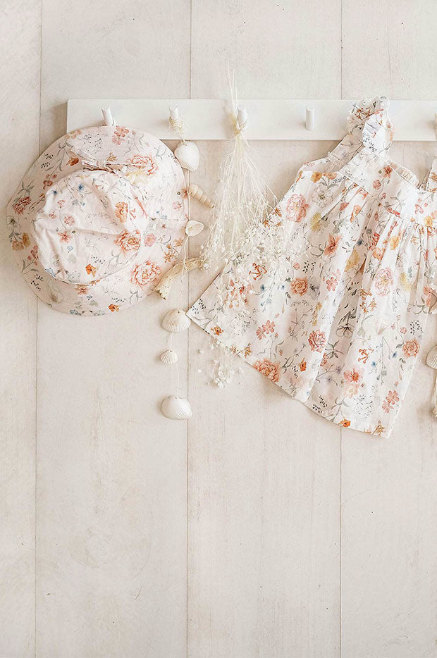 Toshi - Girls Blush Secret Garden Sunhat - Blush | Swimwear Galore EU