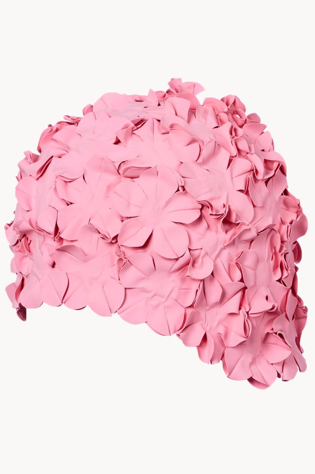 3p - Flower Rubber Swim Cap - Pale Pink | Swimwear Galore AU