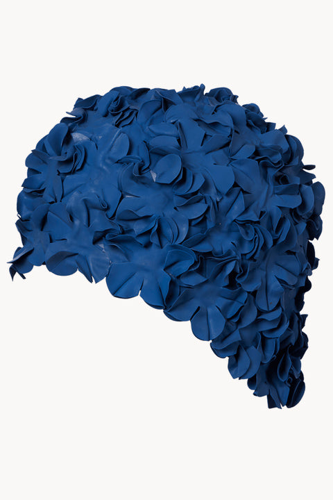 3p - Flower Rubber Swim Cap - Navy | Swimwear Galore AU