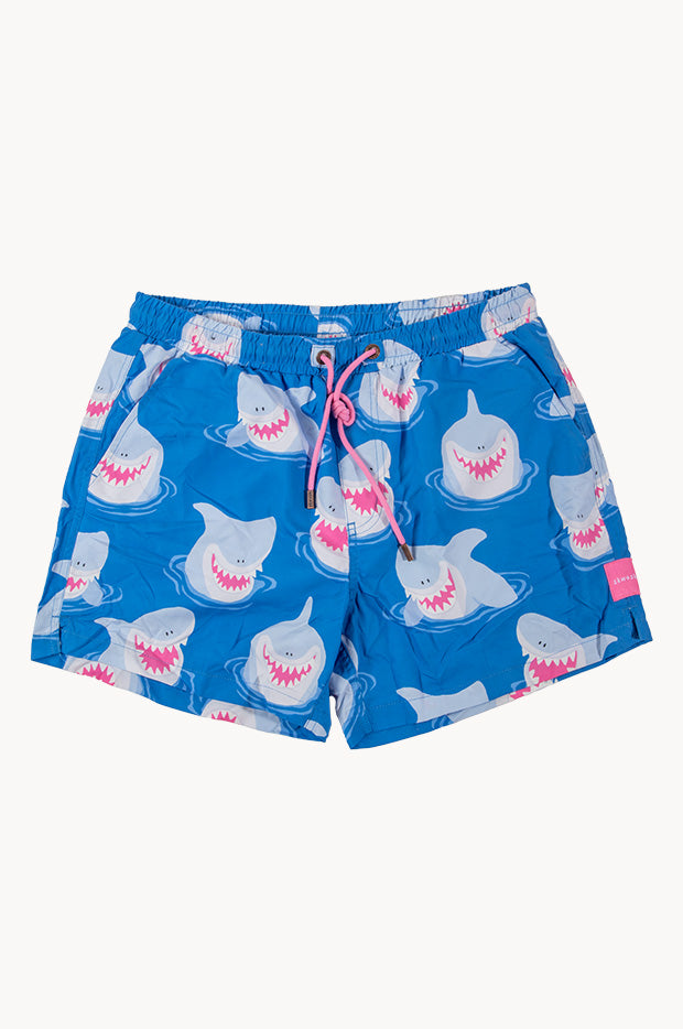 Skwosh - Toddler Boys Jolly Jaws Boardshort - Blue | Swimwear Galore US