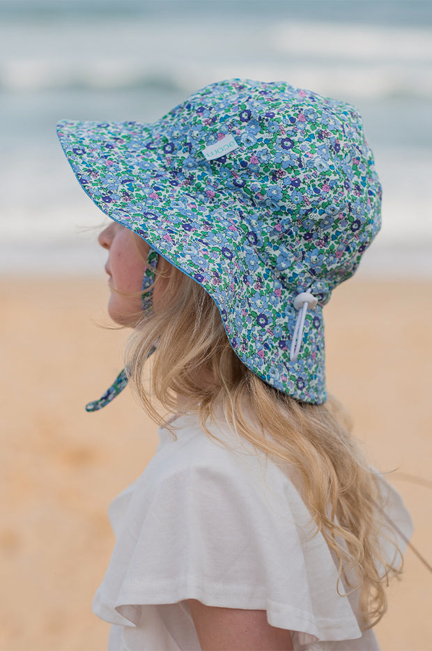 Acorn - Girls Maisy Floppy Hat - Blue | Swimwear Galore US
