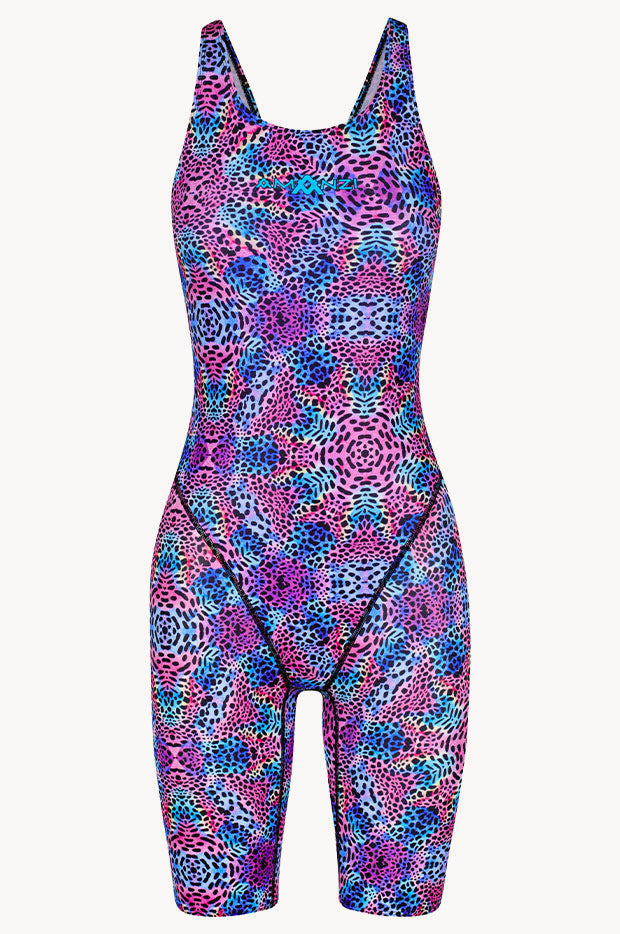 Amanzi - Girls Feline Wild Kneelength One Piece - Electric Purple