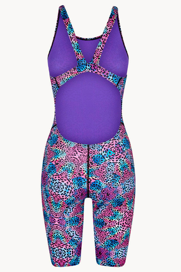 Amanzi - Girls Feline Wild Kneelength One Piece - Electric Purple
