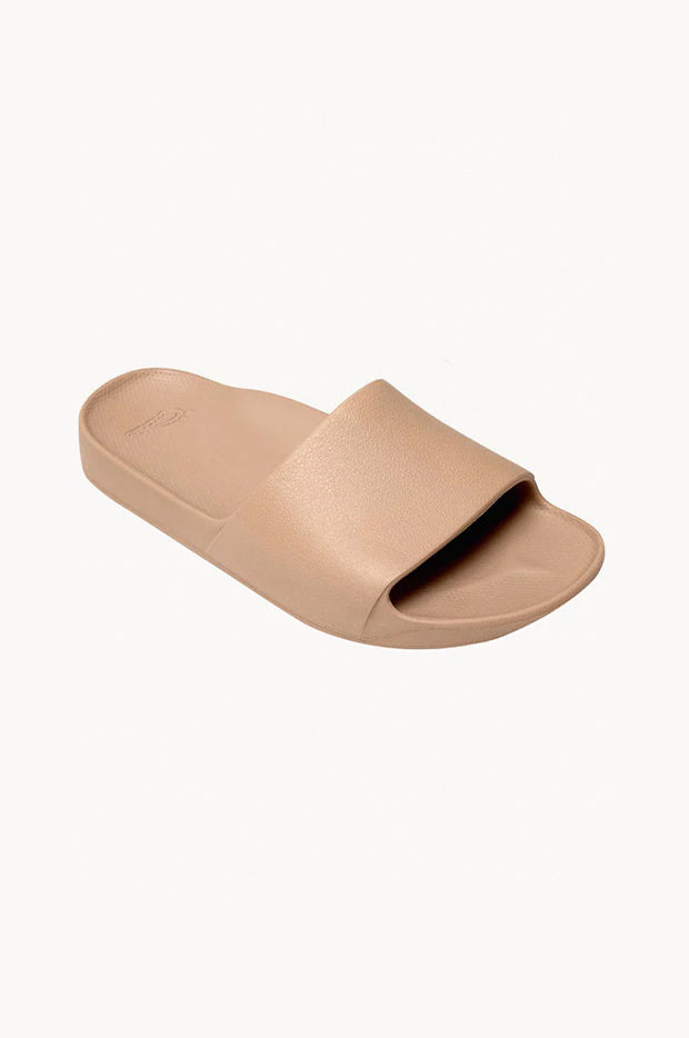 Archies - Plain Arch Support Slides - Tan | Swimwear Galore AU