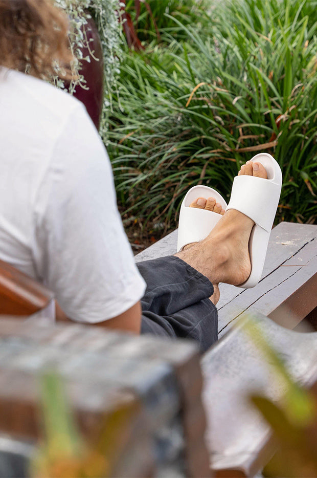 Archies - Plain Arch Support Slides - White | Swimwear Galore AU