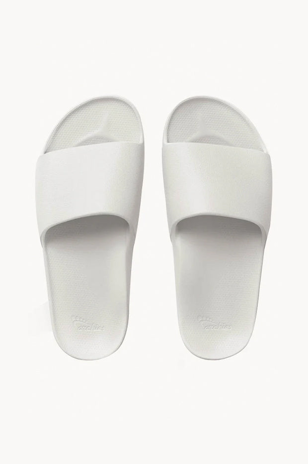 Archies - Plain Arch Support Slides - White | Swimwear Galore AU