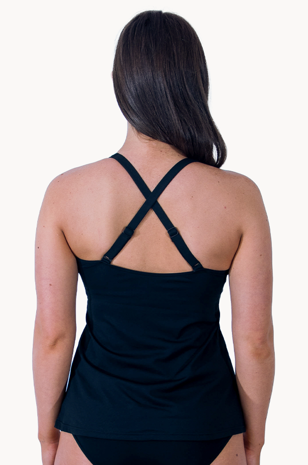 Base Swim - Sports Swing Tankini Separate - Black | Swimwear Galore AU