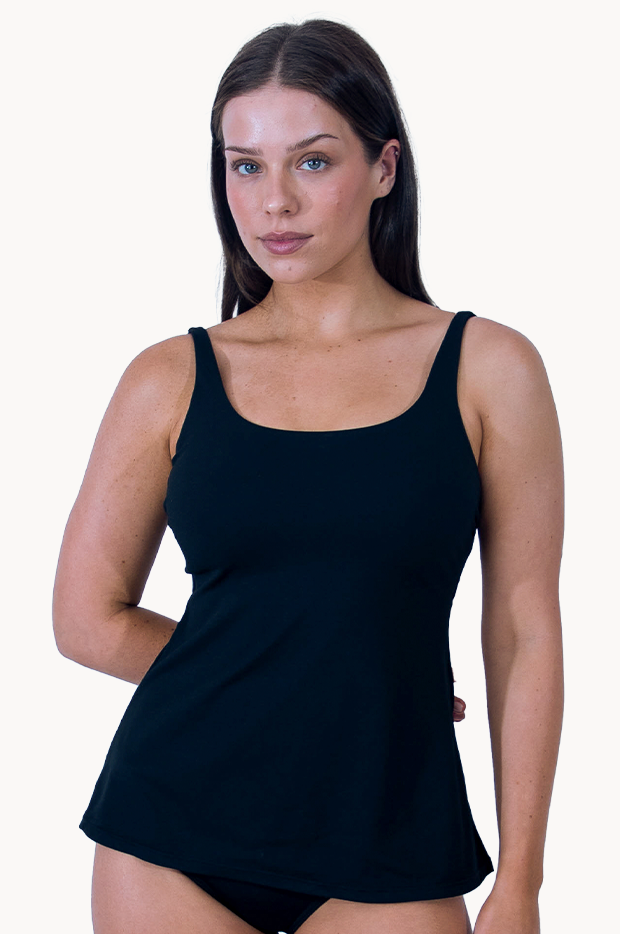 Base Swim - Sports Swing Tankini Separate - Black | Swimwear Galore AU