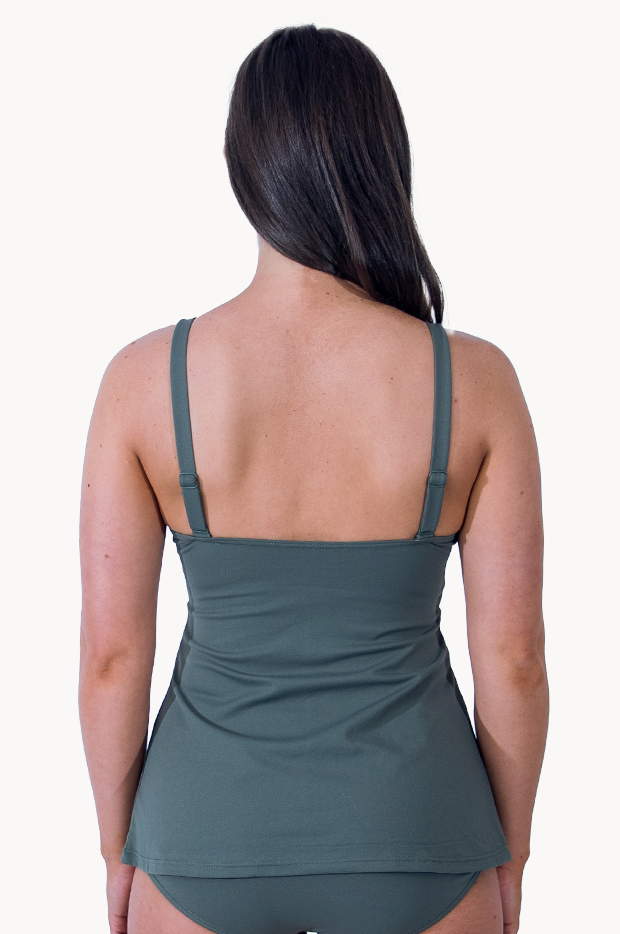 Base Swim - Sports Swing Tankini Separate - Khaki | Swimwear Galore AU