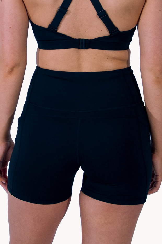 Base Swim - Sports Exercise Short - Black | Swimwear Galore AU