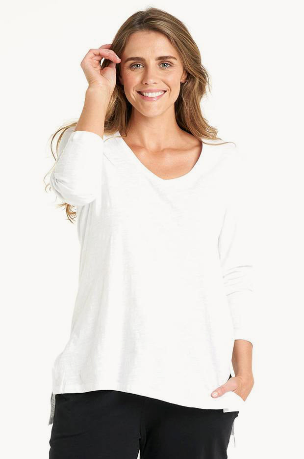 Betty Basics - Plain Bonnie Top - White | Swimwear Galore US