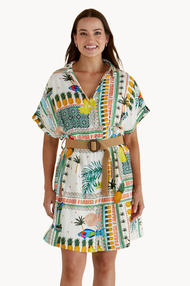 Betty Basics - Paradise Archer Dress - Multi | Swimwear Galore AU