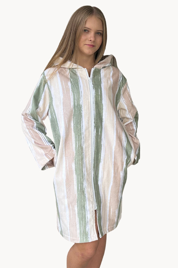 Back Beach Co - Island Sand Hooded Towelling Robe L/XL - Sand