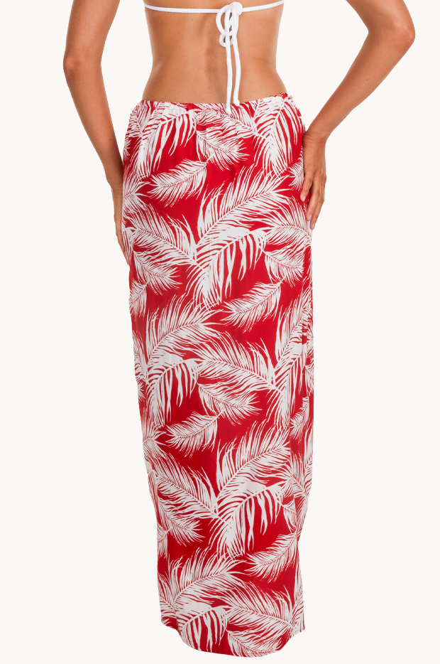 Bodacious - Palm Tube Sarong - Red | Swimwear Galore AU
