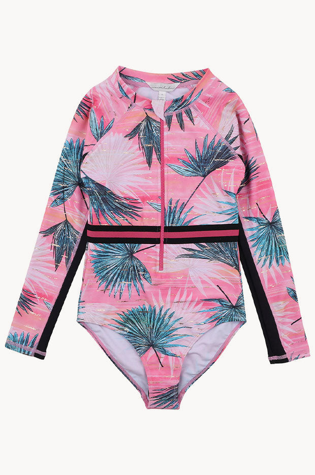 Girls Carla Long Sleeve Sunsuit – Swimwear Galore