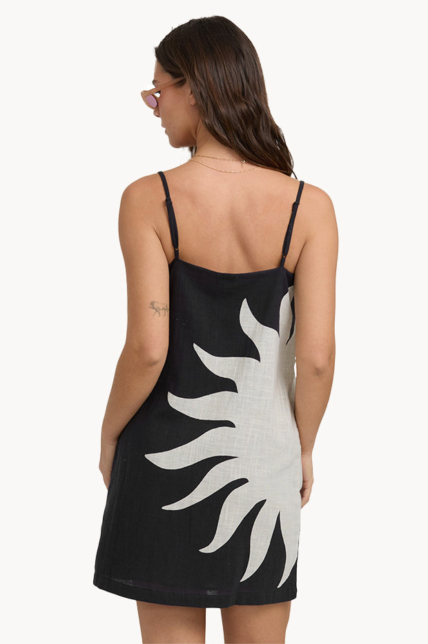 Billabong - Sun Rays Mini Dress - Black/White | Swimwear Galore US