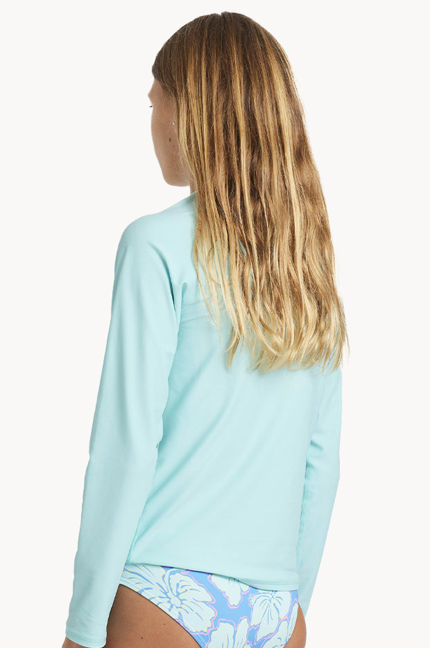 Billabong - Girls Heat Wave Long Sleeve Suntop - Sea Mist | Swimwear ...