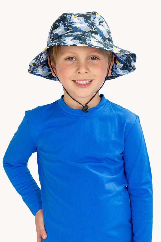 Babes In The Shade Boys Summer Fun Sunhat Blue/Yellow | Swimwear Galore US