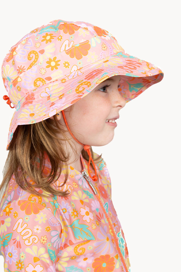 Babes In The Shade - Girls Sunny Girl Sunhat - Orange/Pink | Swimwear ...