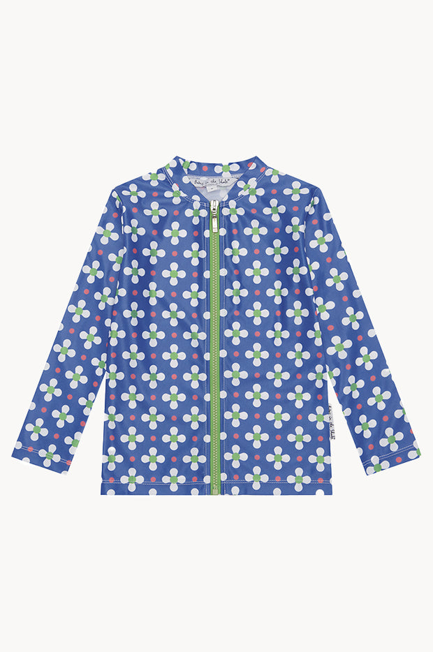Babes In The Shade - Girls Clover Suntop - Blue/White | Swimwear Galore EU
