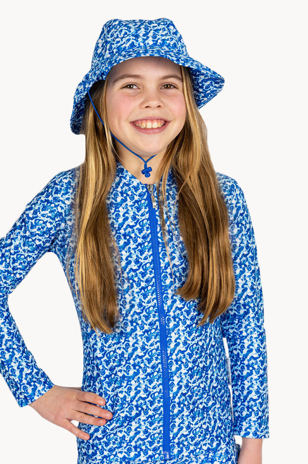 Babes In The Shade - Girls Summer Blues Suntop - Blue/White | Swimwear ...