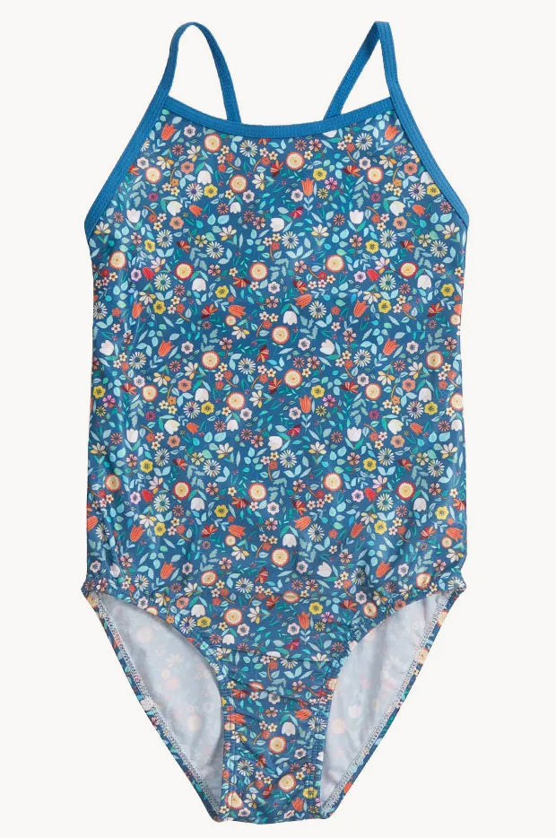 Babes In The Shade - Girls Ditzy Blue One Piece - Blue | Swimwear Galore AU
