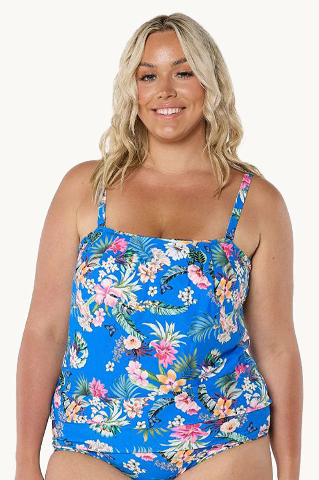Capriosca - Florida Flounce Tankini Separate - Blue/Multi | Swimwear ...