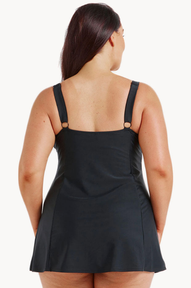 Capriosca - Molokai Swim Dress - Black/Multi | Swimwear Galore AU