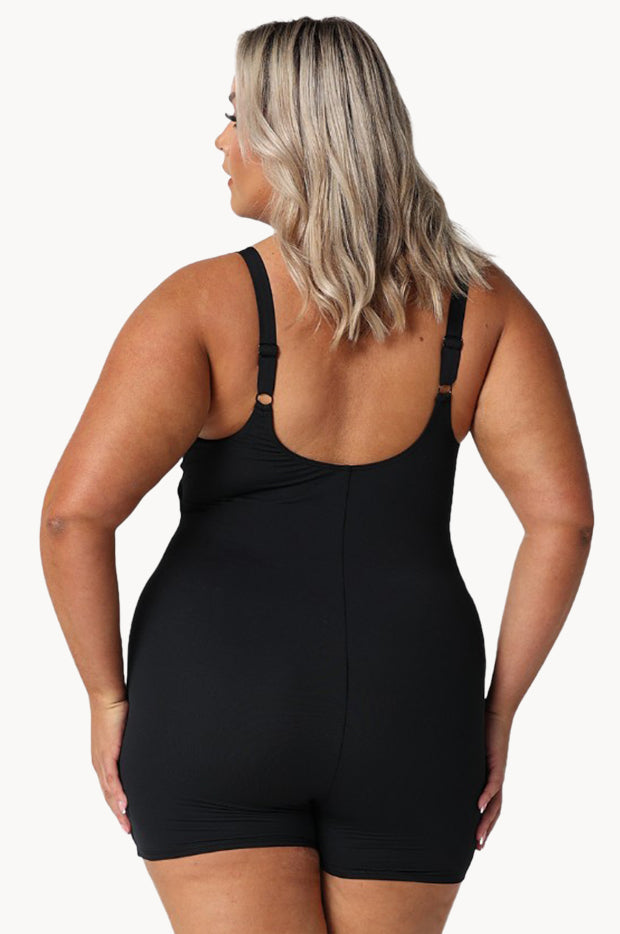 Capriosca - Boyleg One Piece - Black | Swimwear Galore US