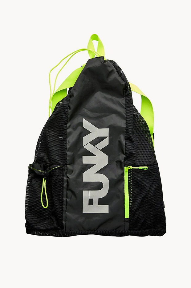 Funky Trunks - Night Lights Gear Up Mesh Backpack - Black | Swimwear ...