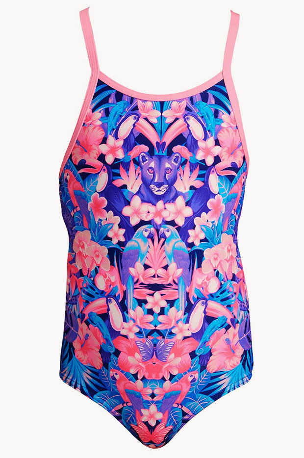 Funkita - Toddler Girls Jingle Jungle One Piece - Purple/Pink