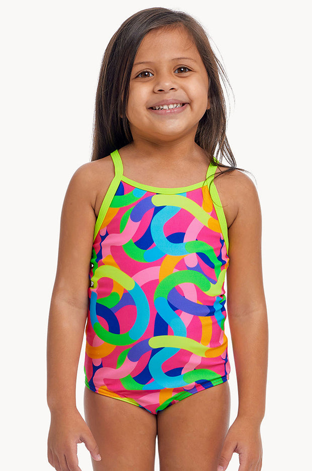 Funkita Girls Curly Wurly One Piece Multi Swimwear Galore Au
