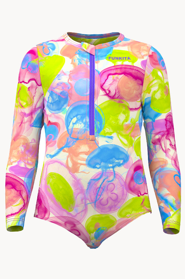 Funkita - Girls Sweet Sting Sunsuit - Purple/Multi | Swimwear Galore AU