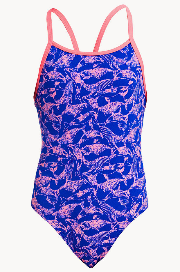 Funkita - Girls Minky Pinky Diamond Back One Piece - Purple/Pink