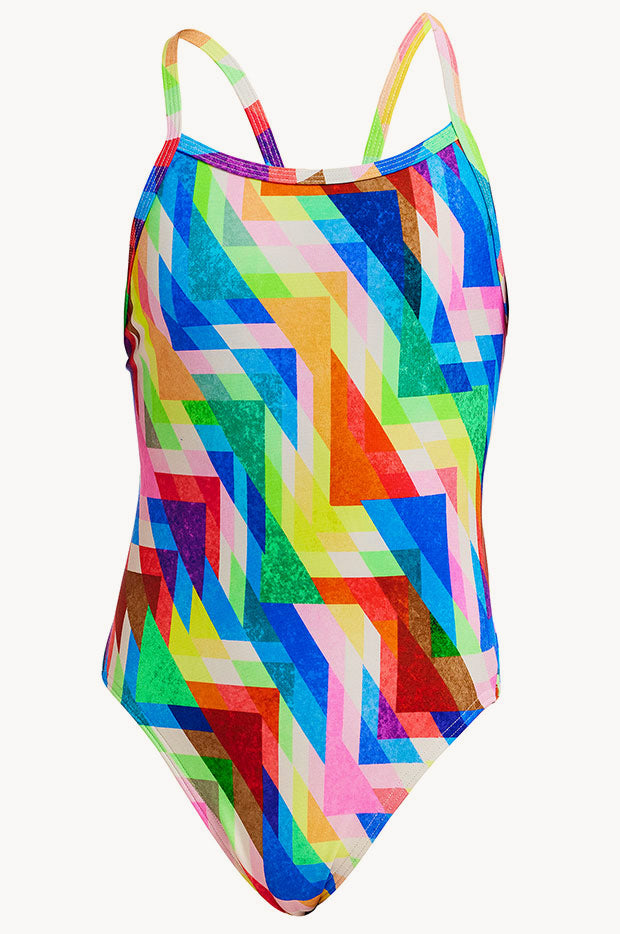 Funkita - Girls Hazy Daze Single Strap One Piece - Multi | Swimwear ...
