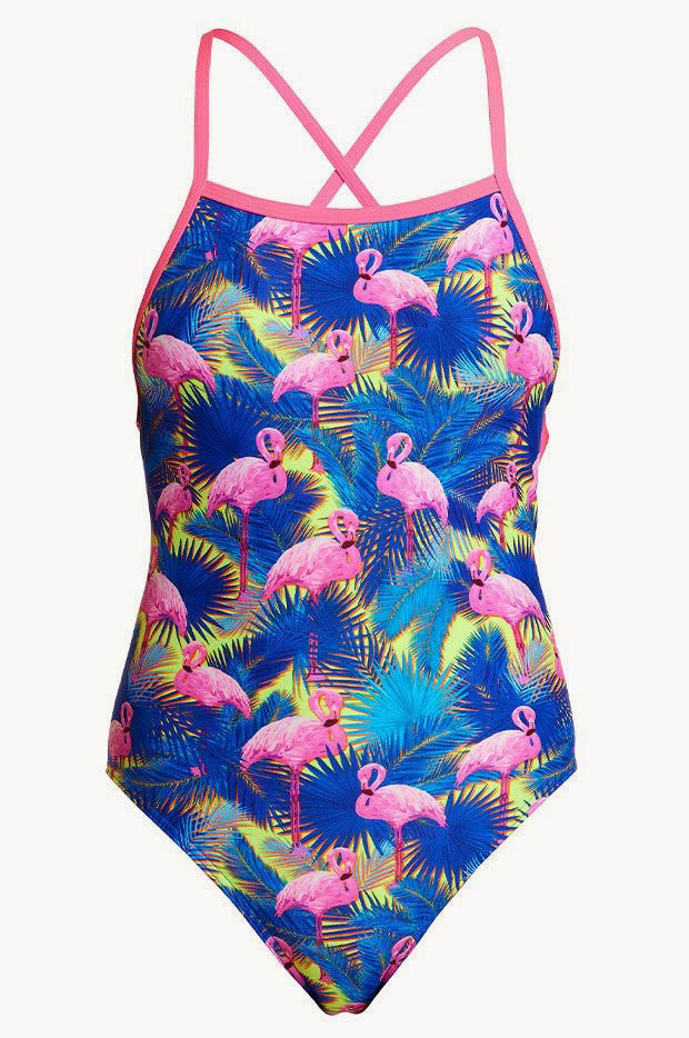Funkita - Girls Mingo Magic Strapped In One Piece - Navy/Pink