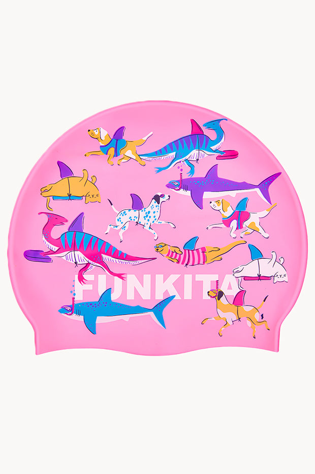Funkita - Learner Lane Swim Cap - Pink/Multi | Swimwear Galore AU