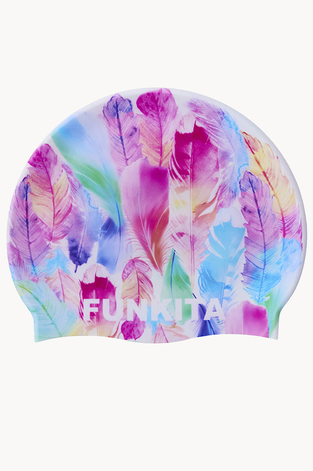 Funkita - Tickle Pink Swim Cap - White/Multi | Swimwear Galore US