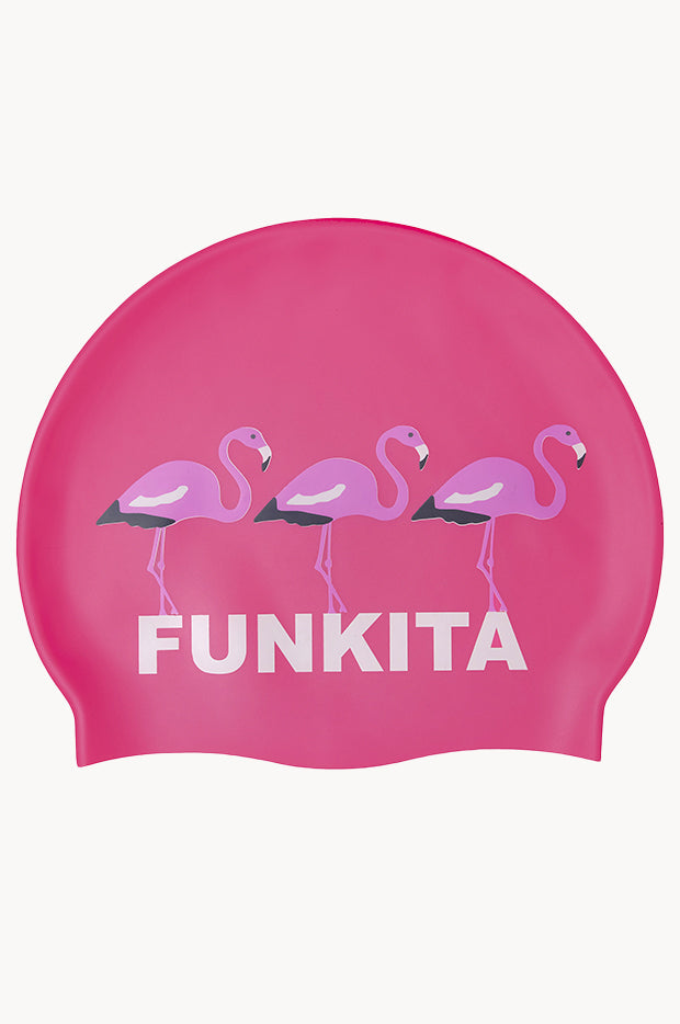 Funkita - Flaming Go Gos Swim Cap - Flamingo | Swimwear Galore US