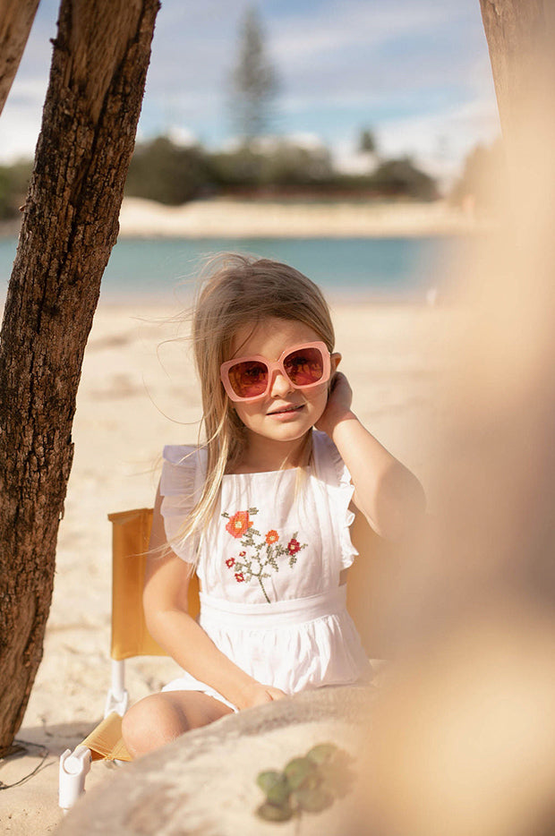 Frankie Ray - Bella Square Sunnies - Pink | Swimwear Galore AU