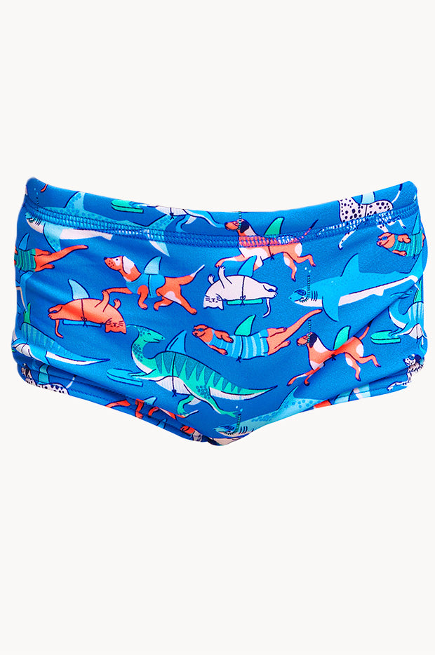 Funky Trunks - Boys Fin Swimming Trunk - Blue/Multi | Swimwear Galore US