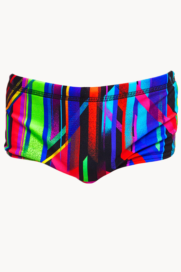 Funky Trunks - Boys Baby Beamer Trunk - Black/Multi | Swimwear Galore AU