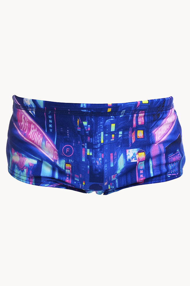 Funky Trunks - Boys Cyber City Trunk - Pink/Purple | Swimwear Galore AU