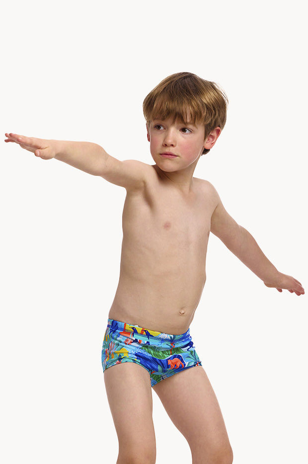 Funky Trunks - Boys Duuude Trunk - Blue/Multi | Swimwear Galore US
