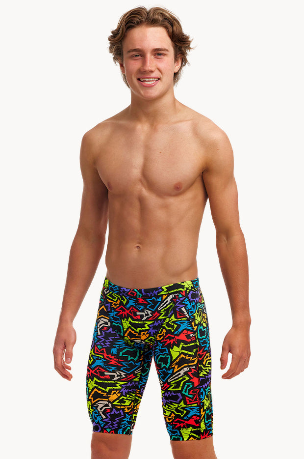 Funky Trunks - Boys Funk Me Jammer - Black/Multi | Swimwear Galore AU